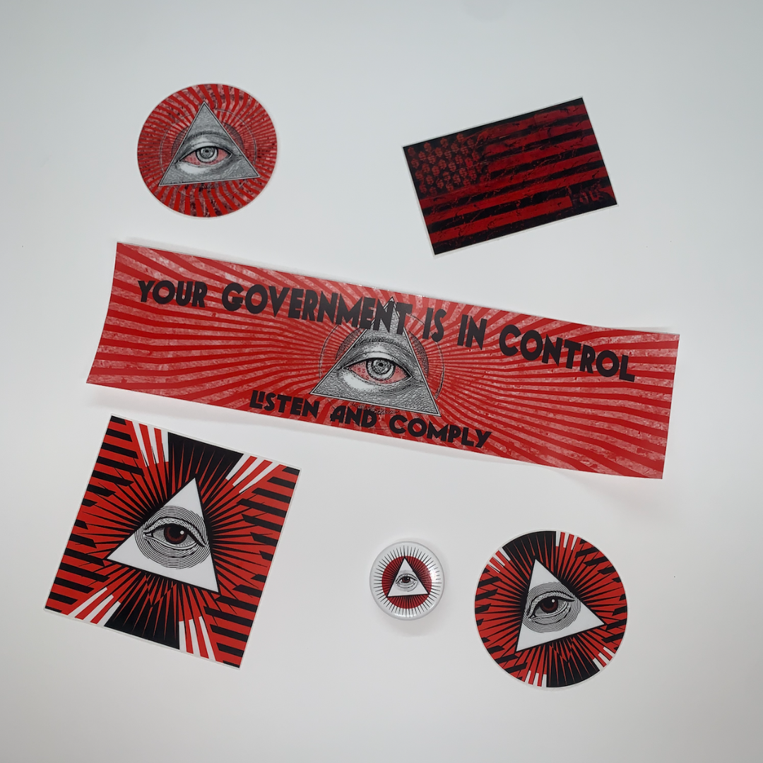 Introductory Sticker and Pin Bundle – Listen and Comply